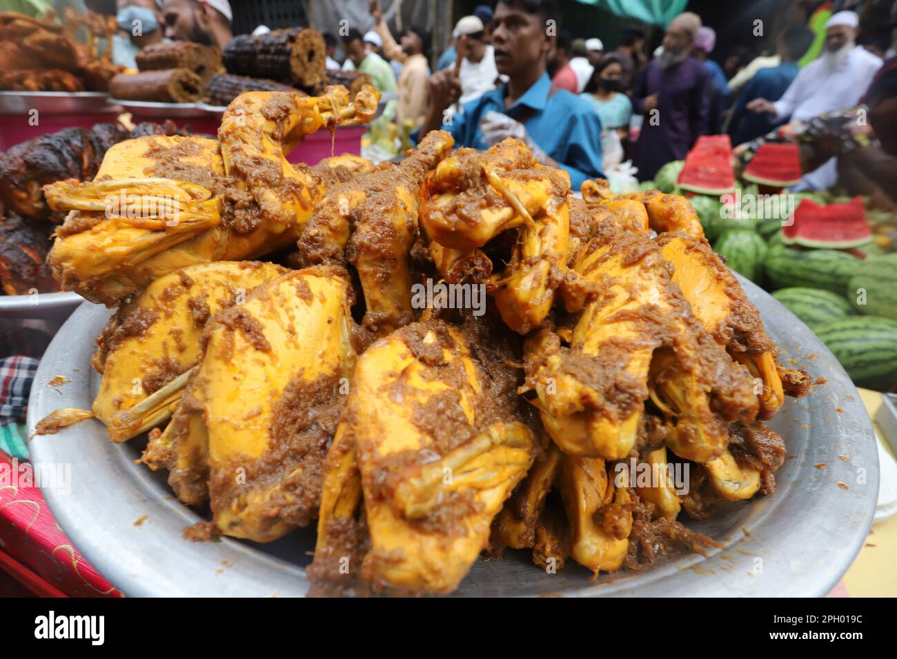 Muslims thronged the street outside Shahi Mosque in Old Dhaka’s ...