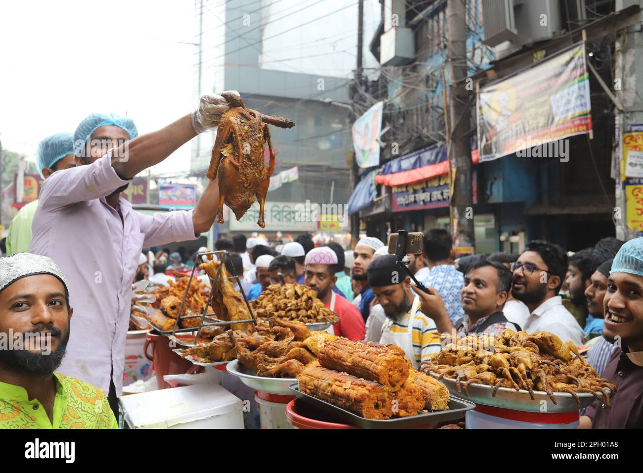 Muslims thronged the street outside Shahi Mosque in Old Dhaka’s ...