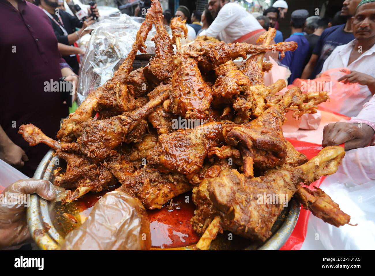 Muslims thronged the street outside Shahi Mosque in Old Dhaka’s ...