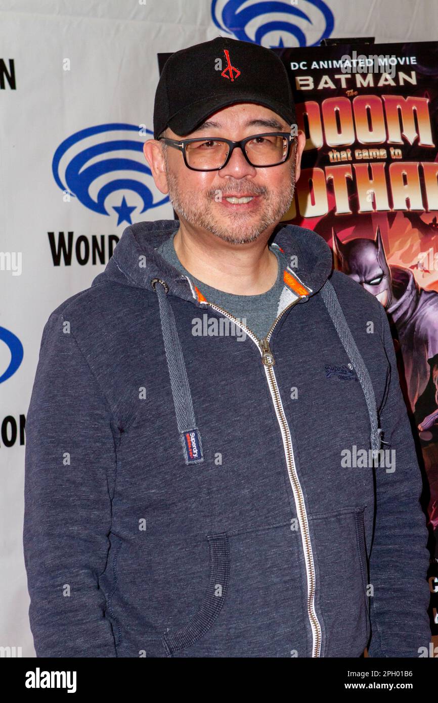 Sam Liu arrives at the press room for "Batman: The Doom That Came To ...