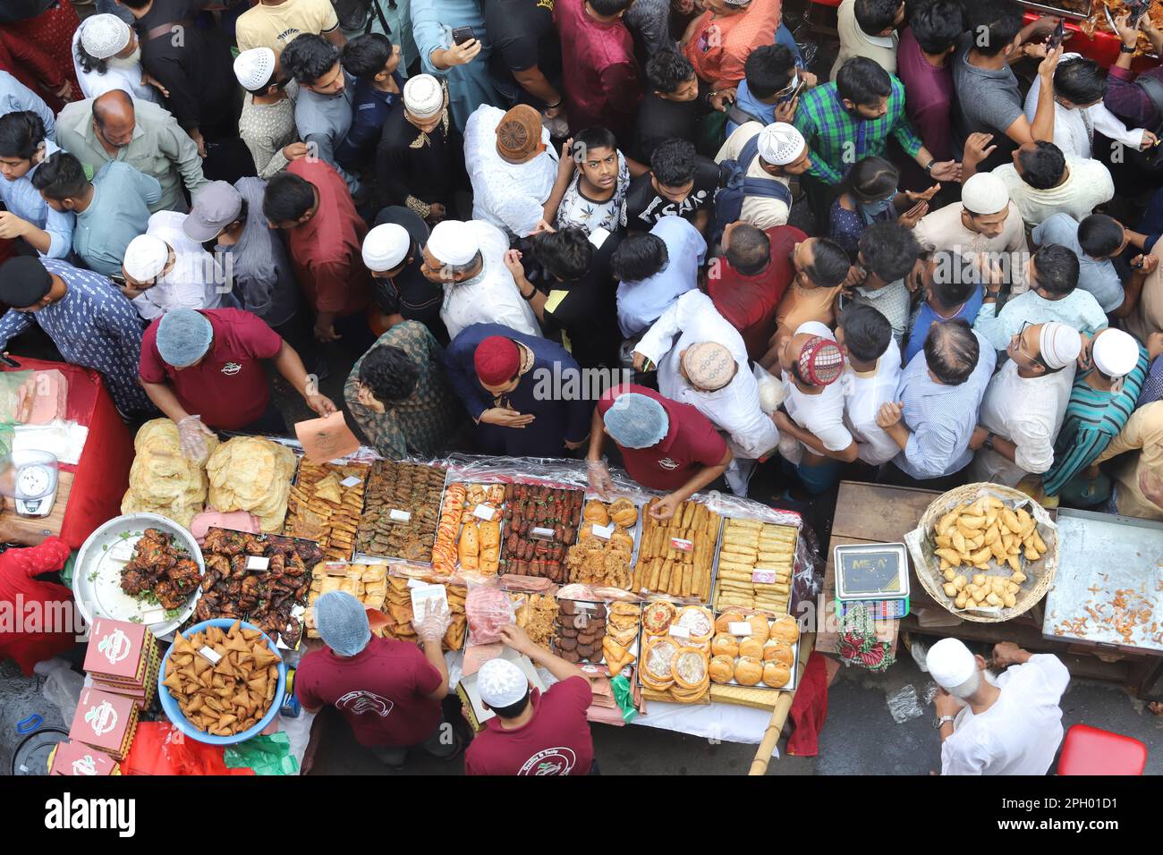 Muslims thronged the street outside Shahi Mosque in Old Dhaka’s ...