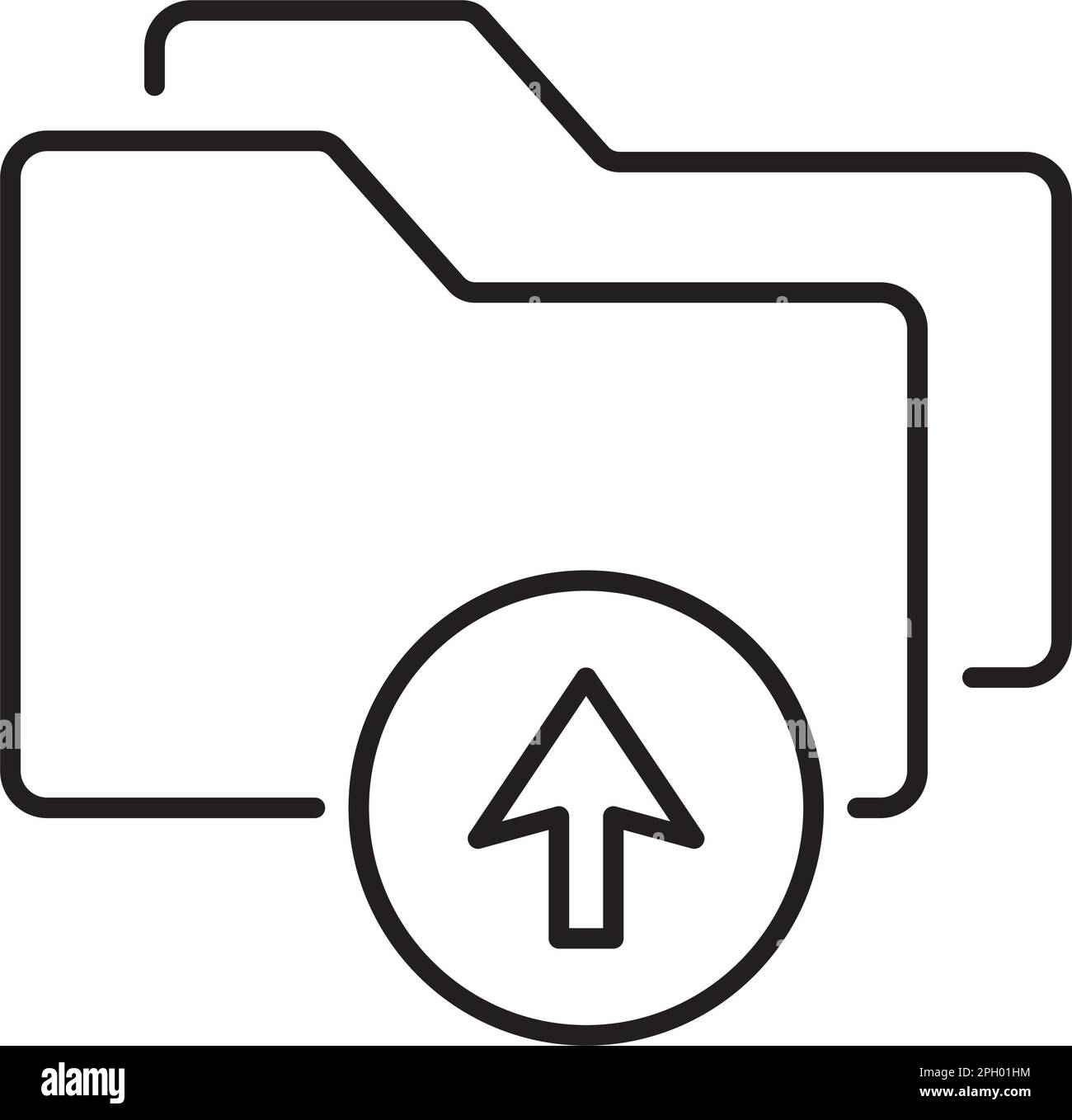 Information technology folders, arrow, upload vector icon illustration Stock Vector Image & Art ...