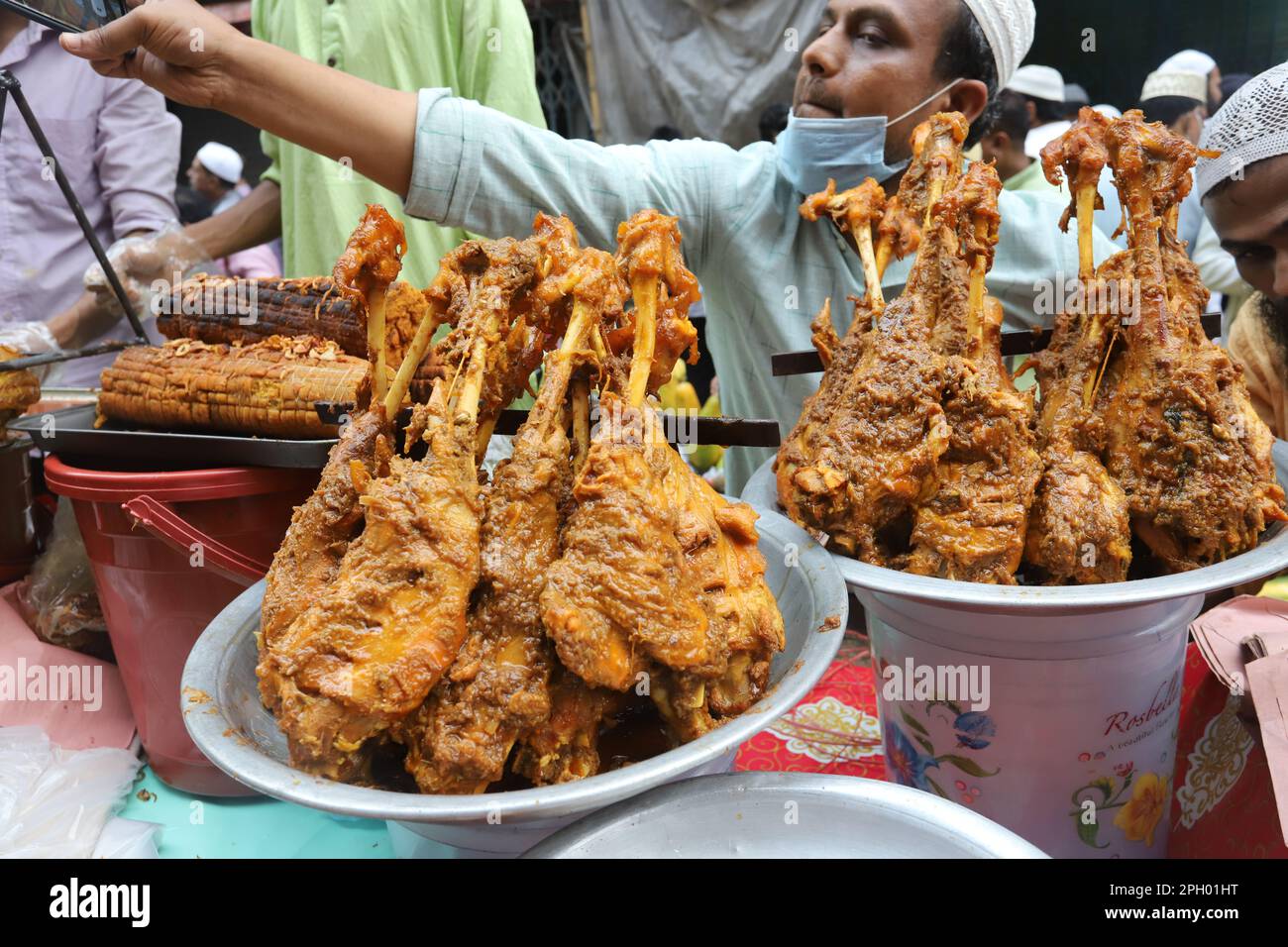 Muslims thronged the street outside Shahi Mosque in Old Dhaka’s ...