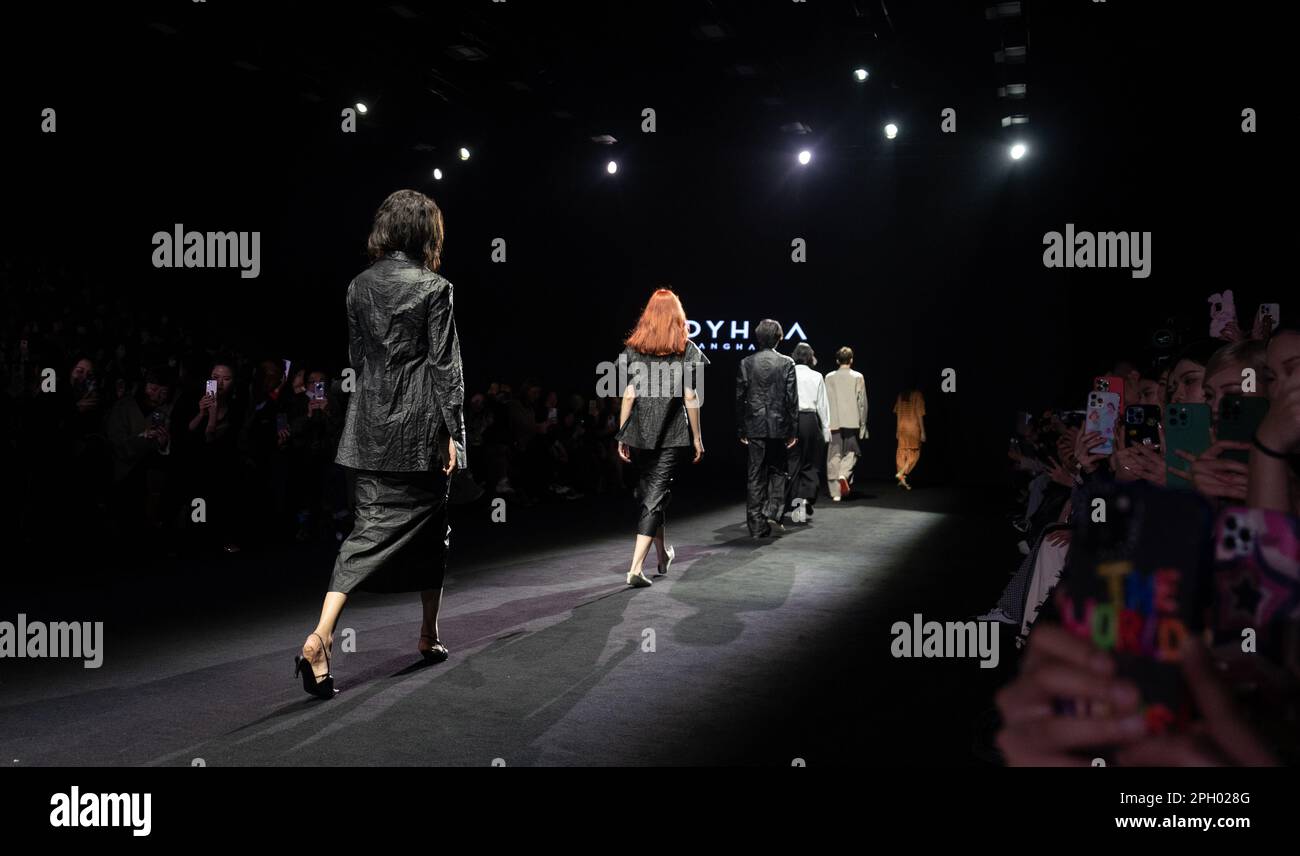 SHANGHAI, CHINA - MARCH 24, 2023 - Models attend the JUDYHUA SHANGHAI ...