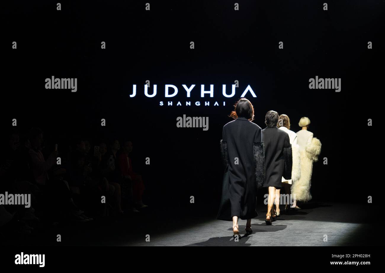 SHANGHAI, CHINA - MARCH 24, 2023 - Models attend the JUDYHUA SHANGHAI ...