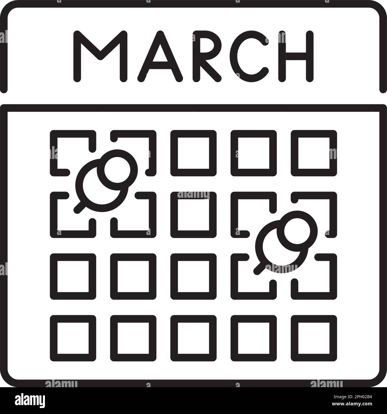 Calendar march Cut Out Stock Images & Pictures - Alamy