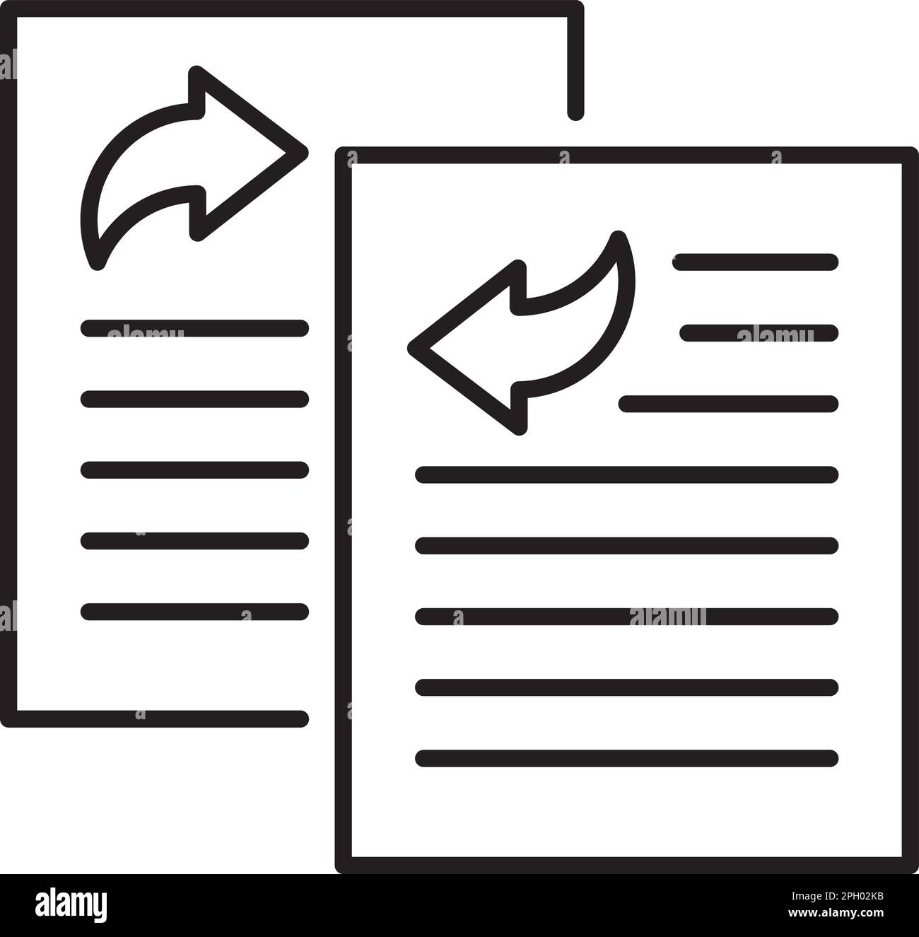 Project management files, arrows, data transfer vector icon ...