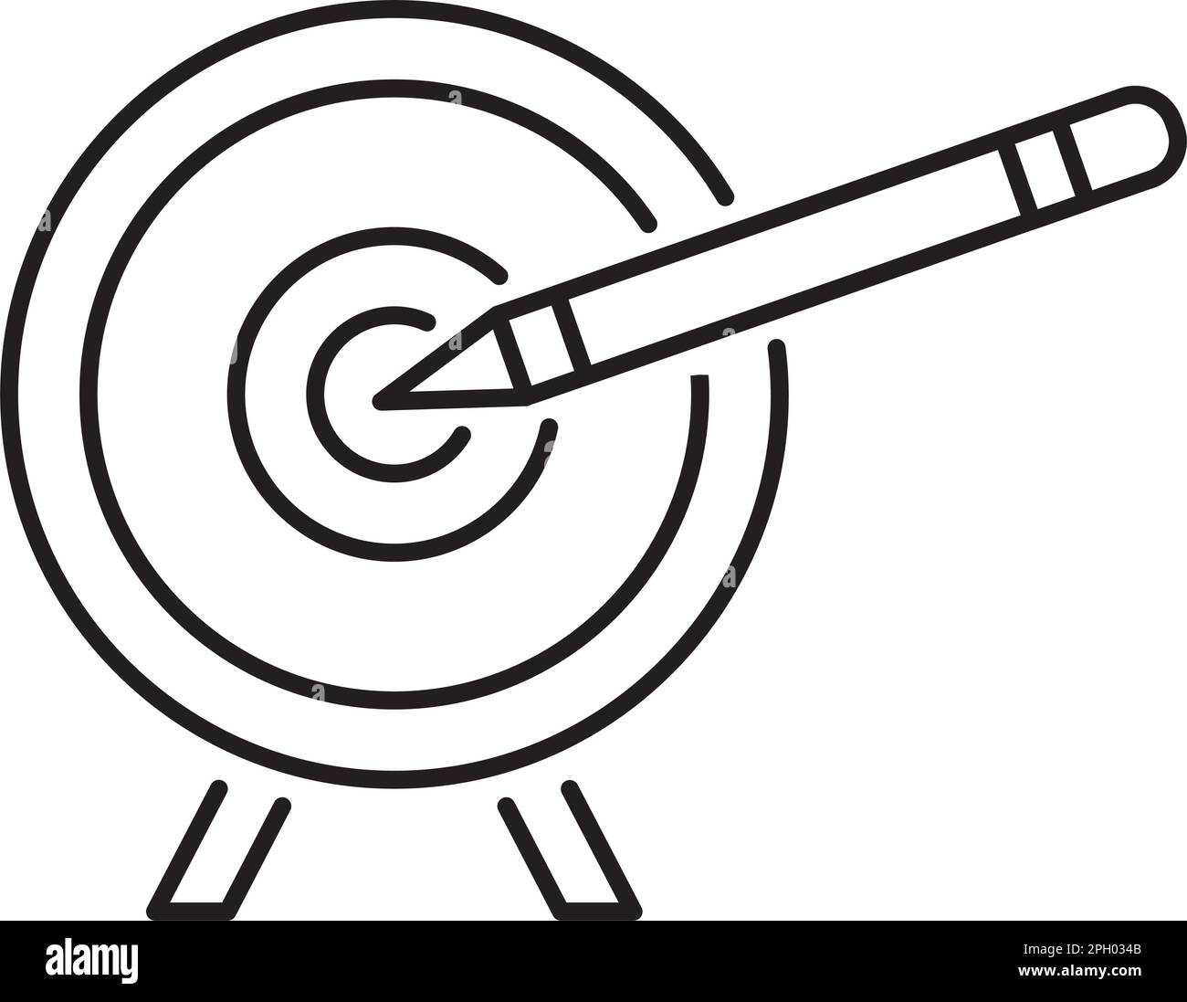 Project management goal, corondash, target vector icon illustration ...