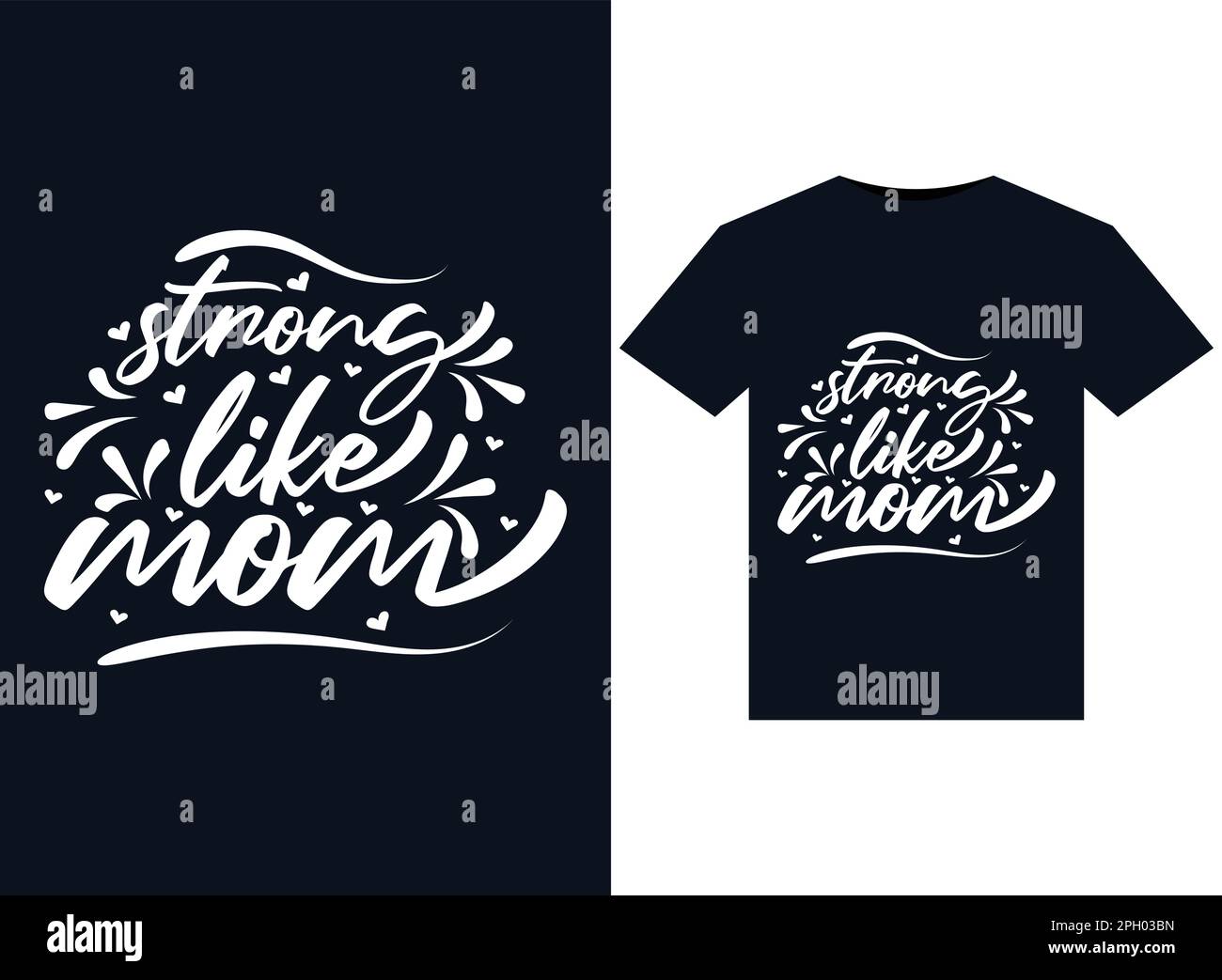 Strong like illustrations for print-ready T-Shirts design Stock Vector ...