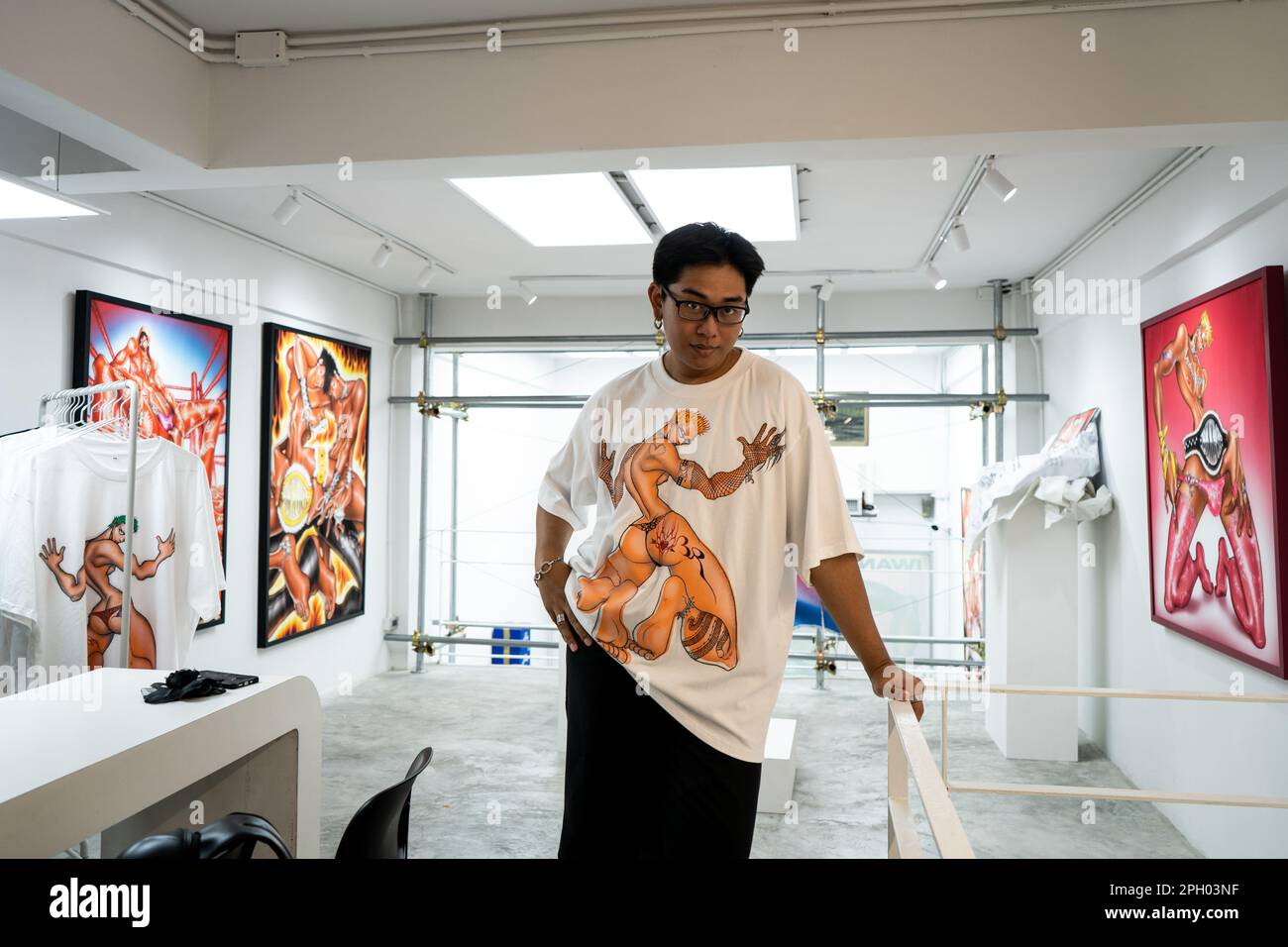 Bangkok, Thailand. 26th Mar, 2023. Burin Pong poses for a portrait next ...