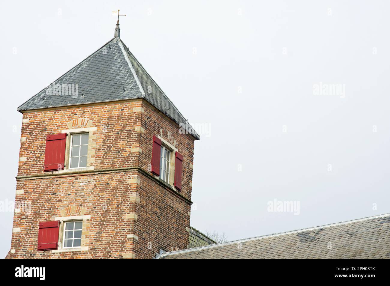 Closeup of a tower of the castle of Breda in the Netehrelands Stock ...