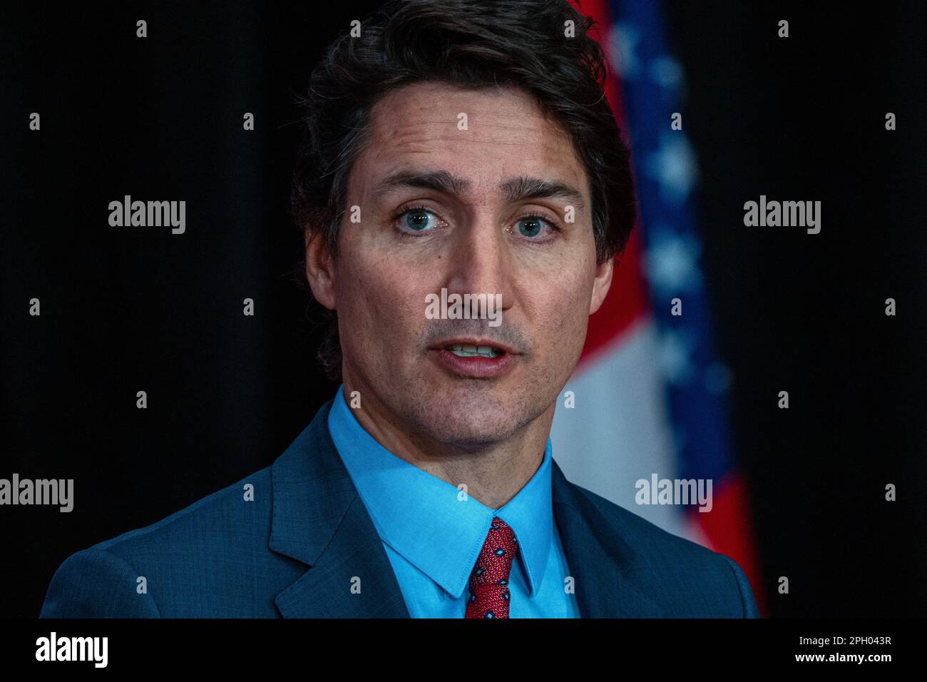 Ottawa, Canada. 24th Mar, 2023. Canadian Prime Minister Justin Trudeau ...