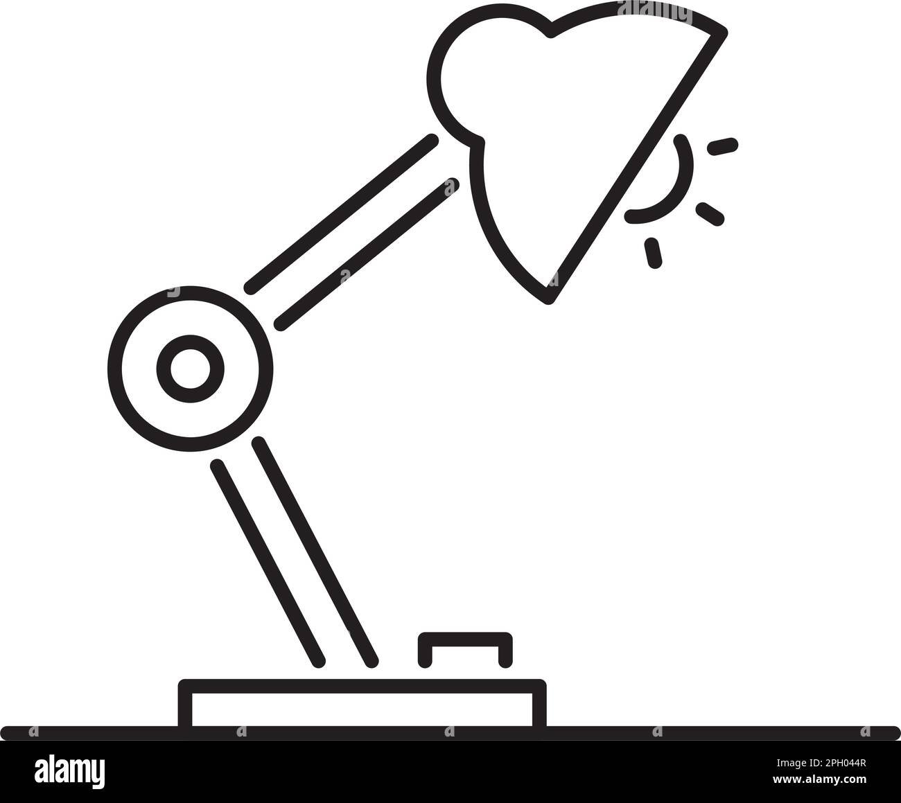 Project management desk lamp vector icon illustration Stock Vector ...