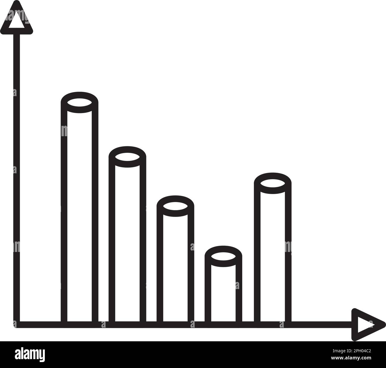 Project management bar graph vector icon illustration Stock Vector ...