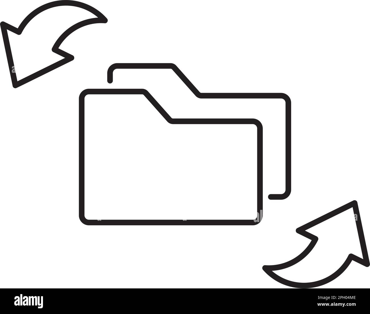 Pointer folder icon abstract Cut Out Stock Images & Pictures - Alamy