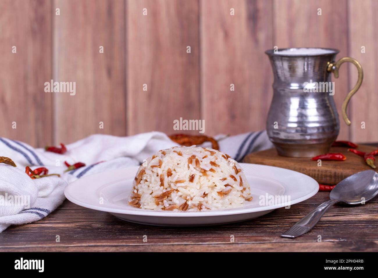 Rice dish. Turkish style rice pilaf. local name arpa sehriyeli pilav ...