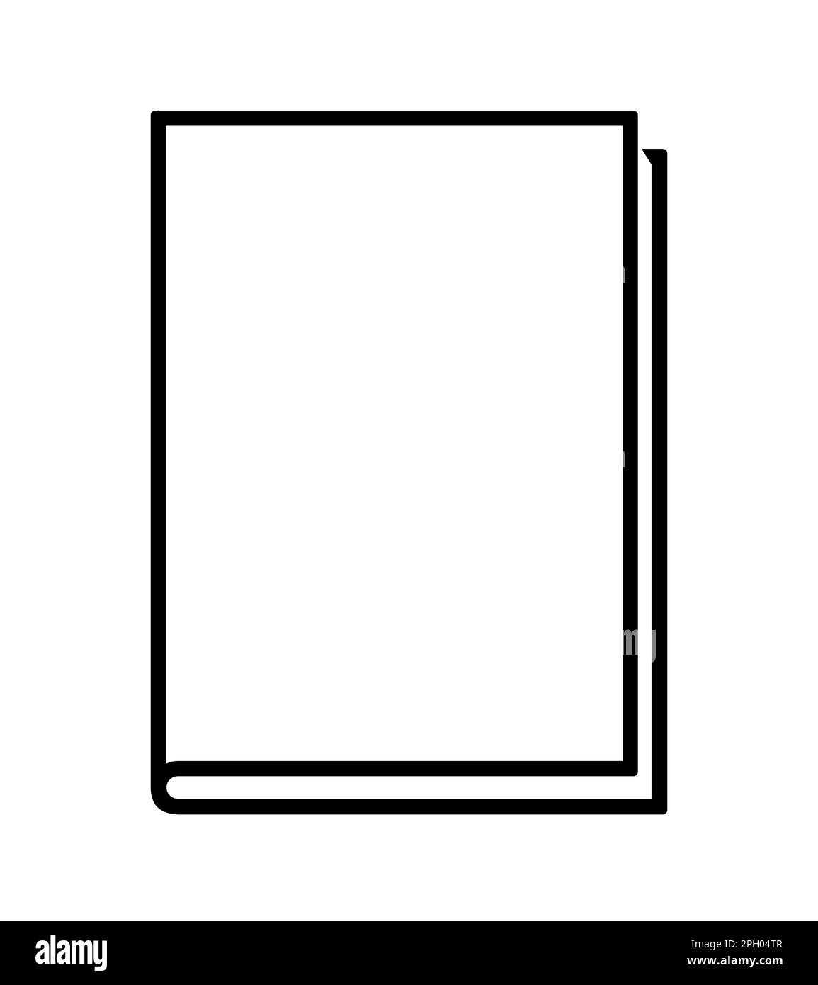 book - black and white simple symbol of closed book, vector ...