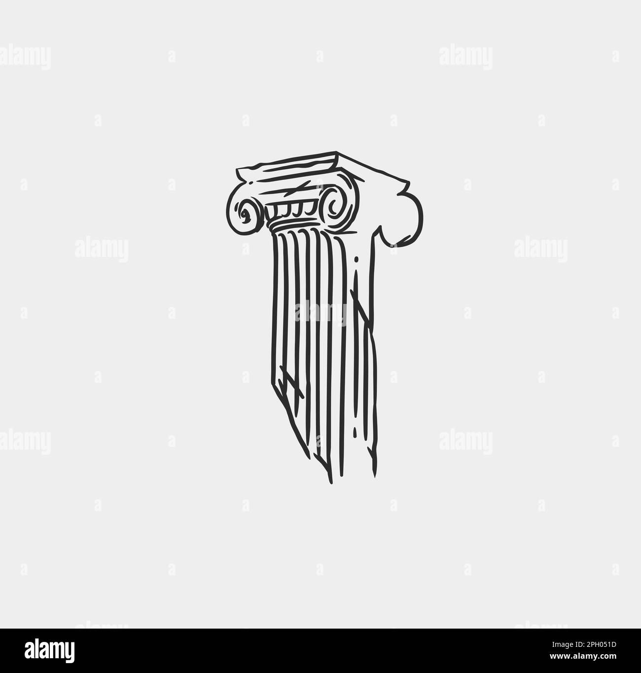 Hand drawn vector abstract outline,graphic,line art greek ancient ...