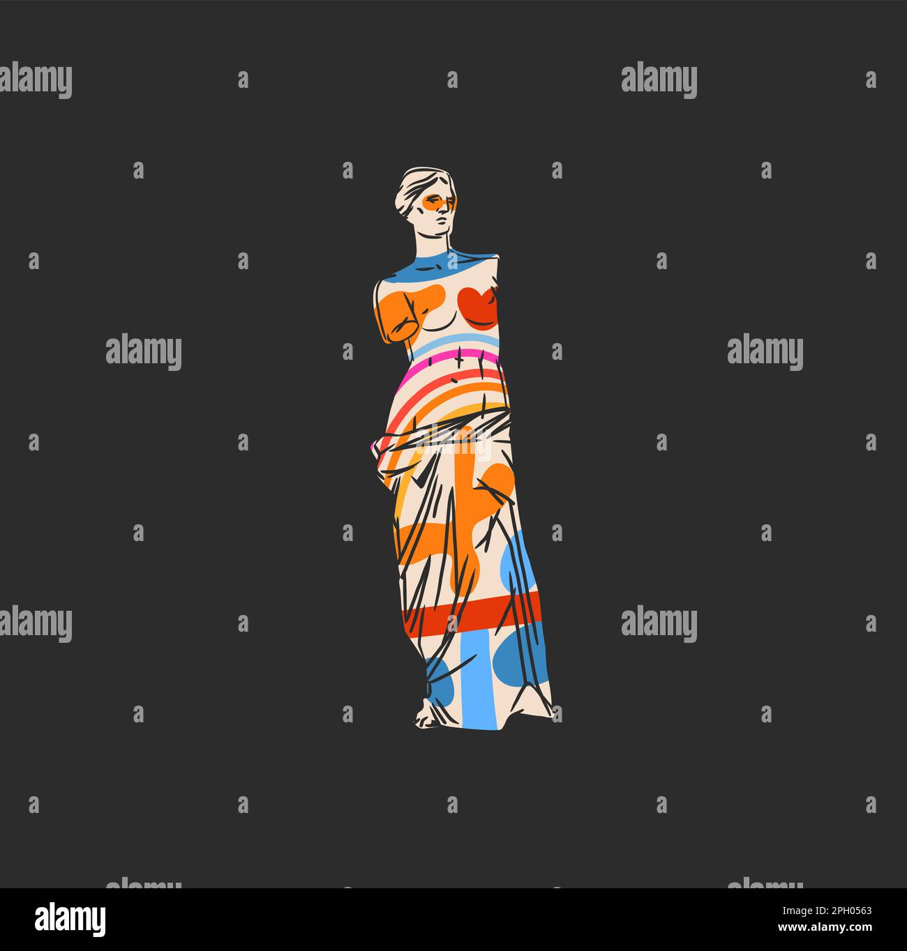 Hand drawn vector abstract outline,graphic,line art greek ancient ...