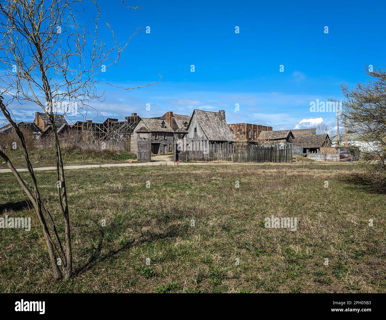 Bucharest, Romania. 12 March 2023: Outdoor sets for 'Pilgrim World' at ...