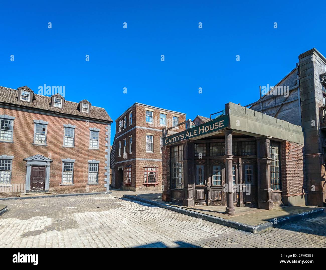 Bucharest, Romania. 12 March 2023: Outdoor sets for 'Pilgrim World' at ...
