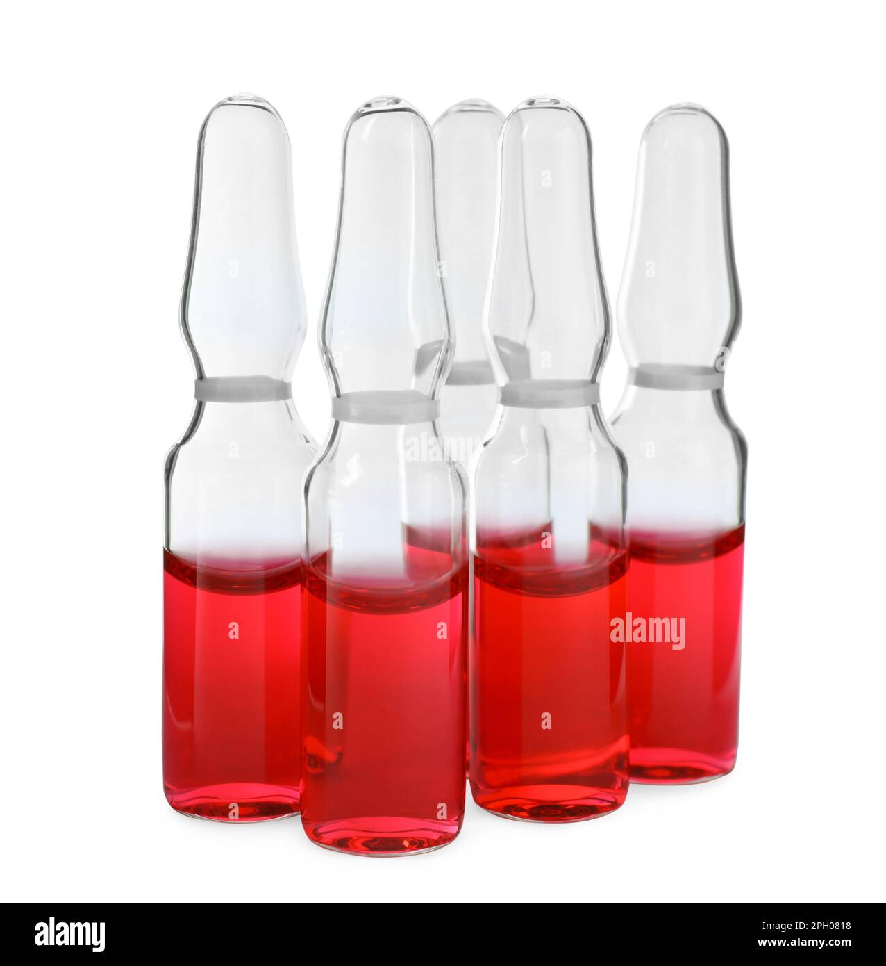 Pharmaceutical ampoules with medication on white background Stock Photo ...