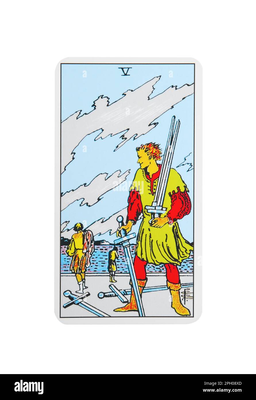 Five of swords tarot hi-res stock photography and images - Alamy