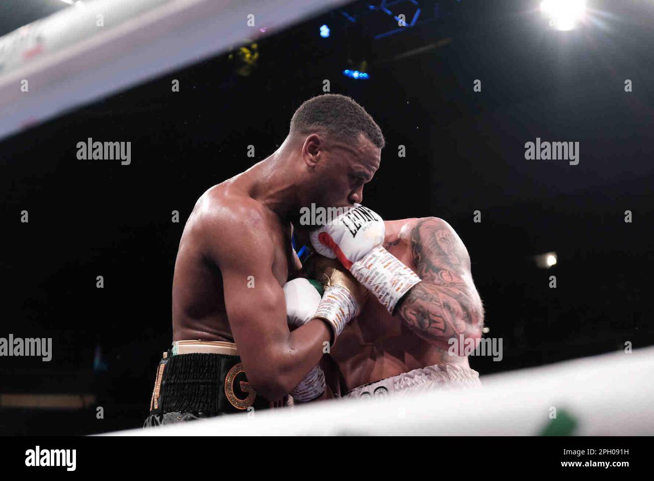 Zucco VS Brown during the Boxing WBC International Super Middleweight ...