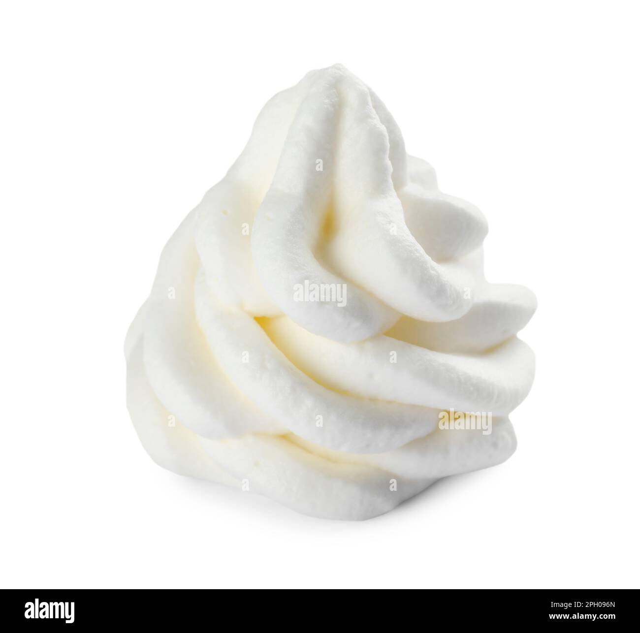 Delicious fresh whipped cream isolated on white Stock Photo - Alamy