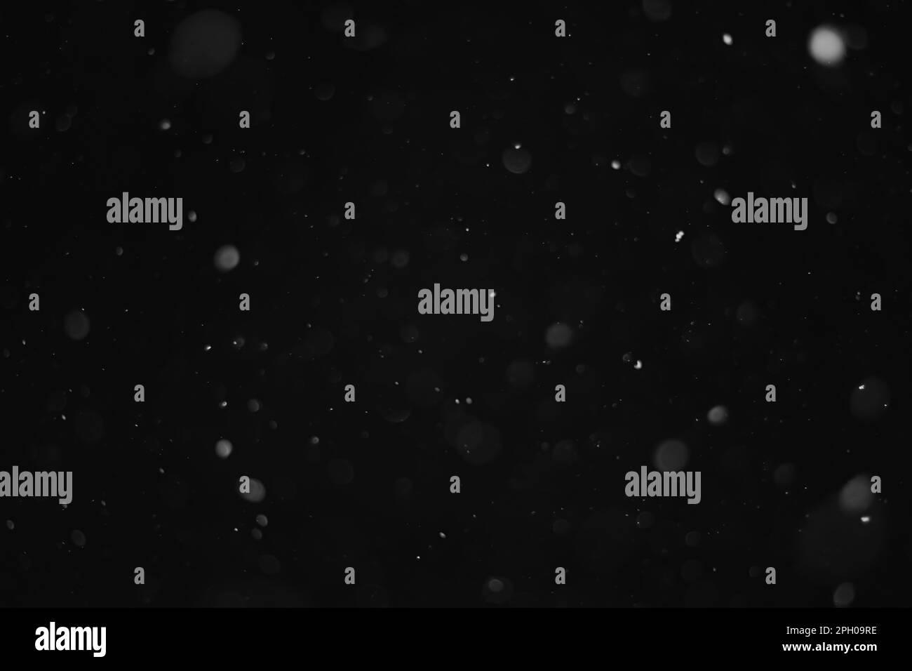 Snow on a black background. Snowflakes overlay. Snow background Stock ...