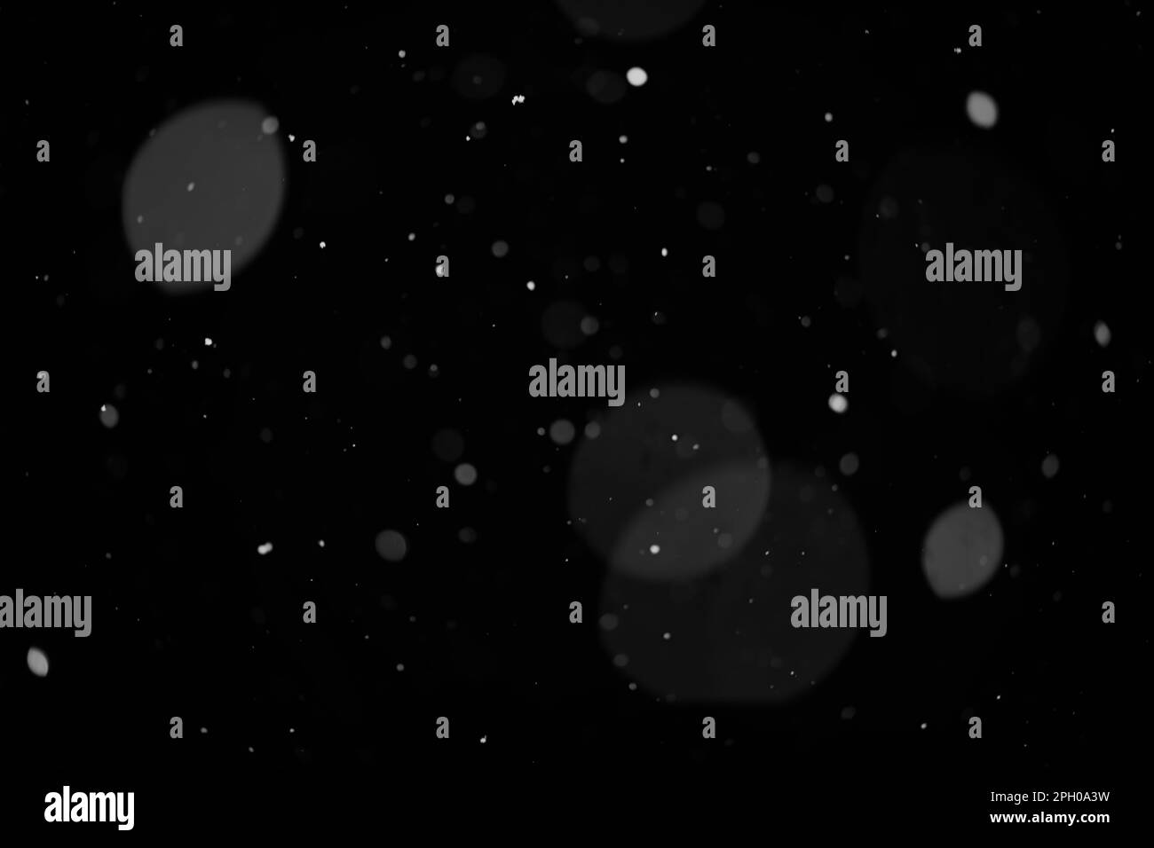 Snow on a black background. Snowflakes overlay. Snow background Stock ...