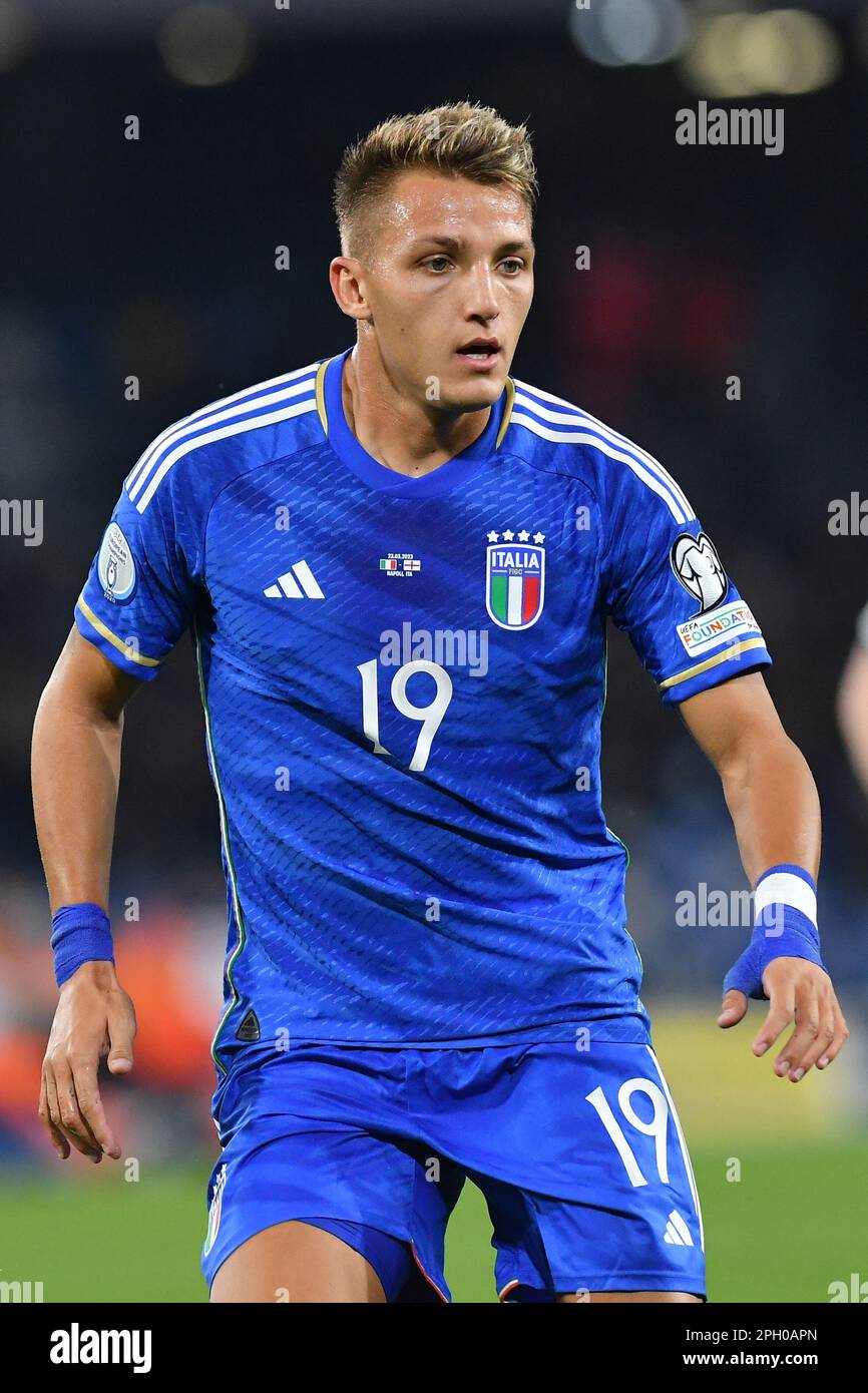 Naples, Campania. 23rd Mar, 2023. Mateo Retegui of Italy during ...