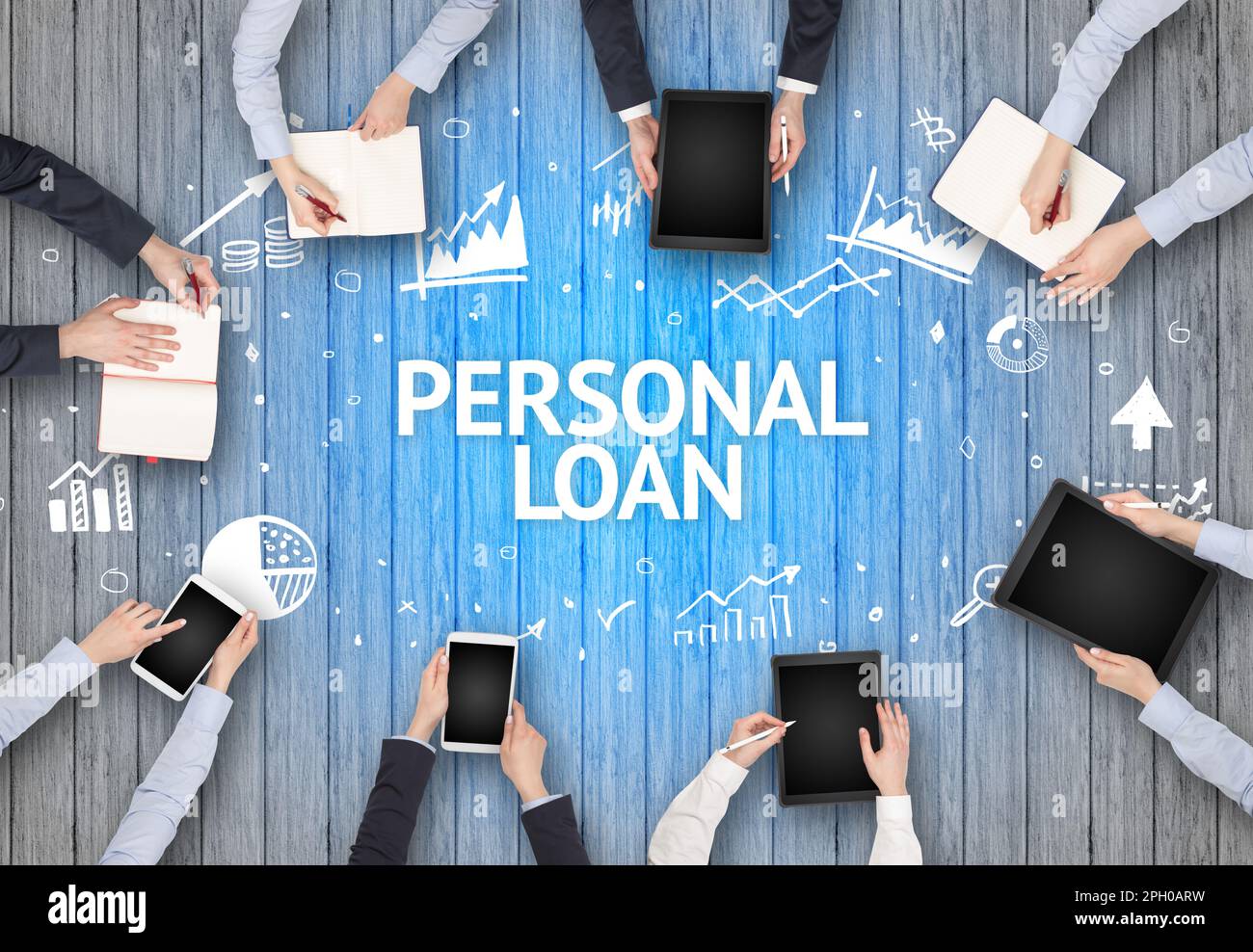 Group of Busy People Working in an Office Stock Photo - Alamy
