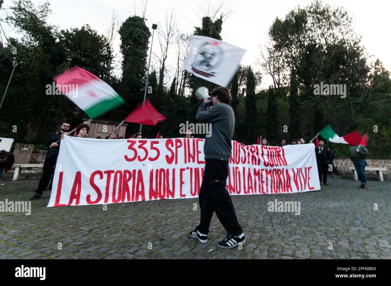 Rome, Italy, Italy. 24th Mar, 2023. The Communist Front in memory of ...