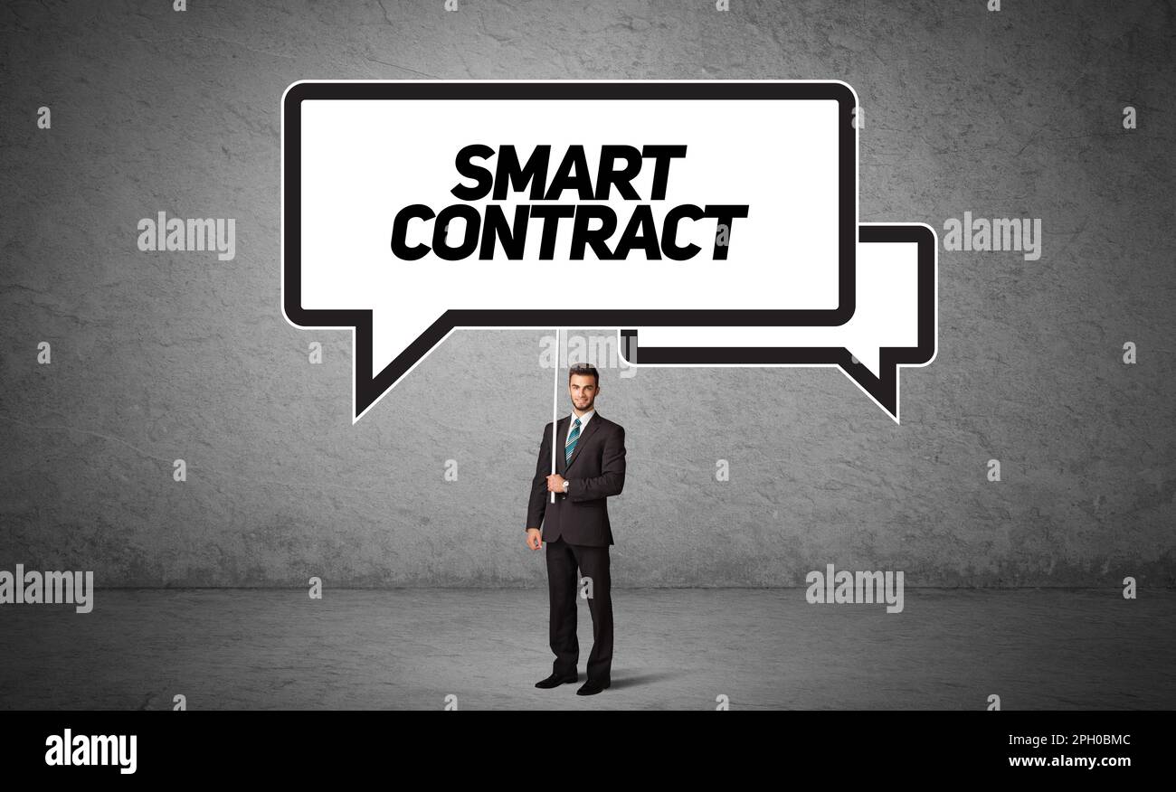 business person in casual holding road sign Stock Photo - Alamy