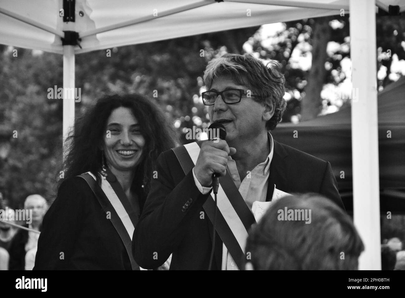 Paris, France - July 11th 2017 : Focus on french deputies Eric Coquerel ...