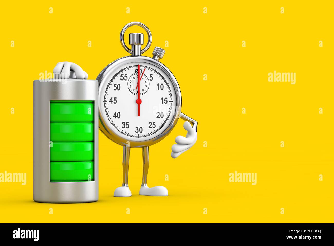Modern Stopwatch Cartoon Person Character Mascot with Abstract Charging ...