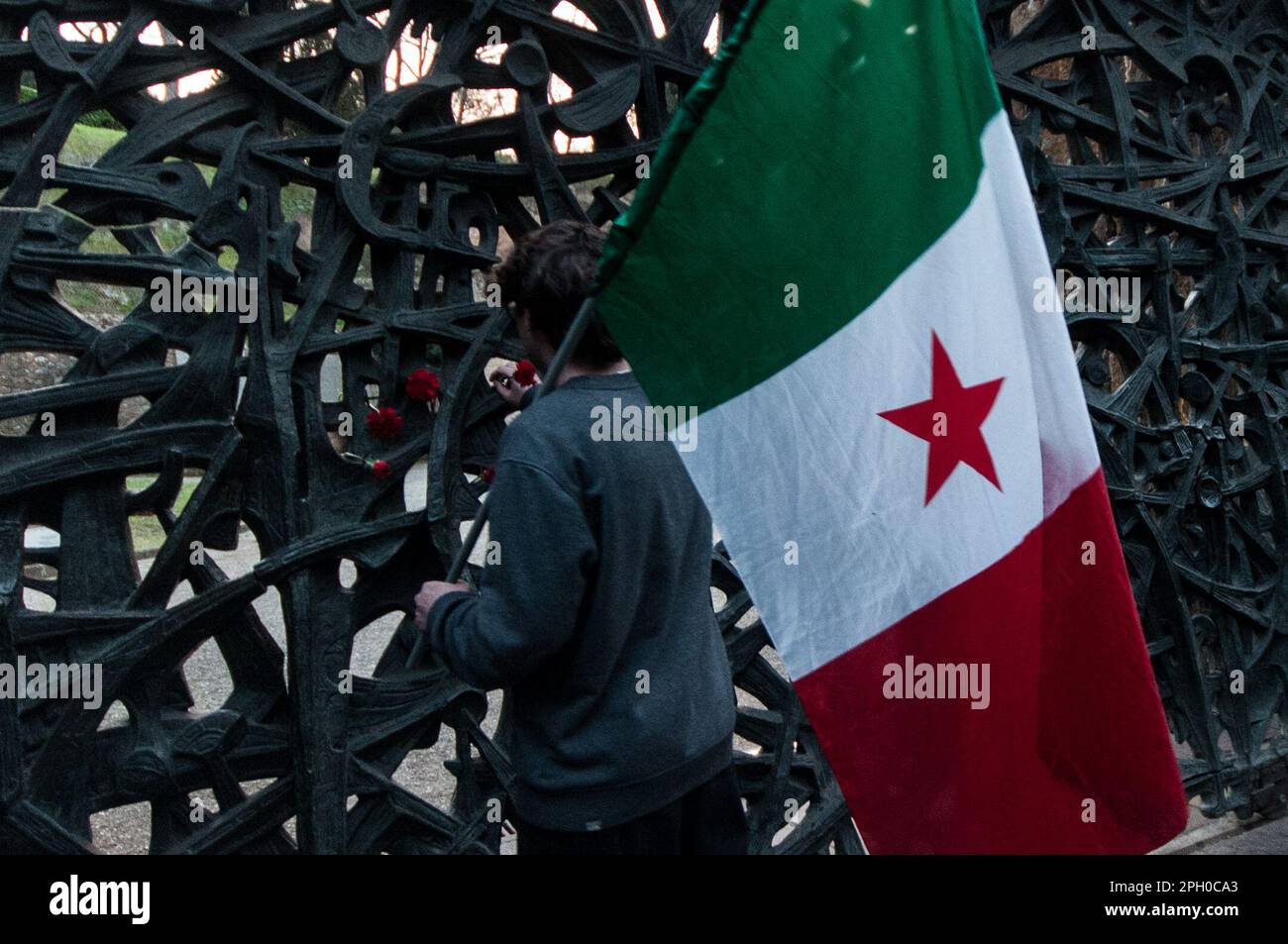 Rome, Italy, Italy. 24th Mar, 2023. The Communist Front in memory of ...
