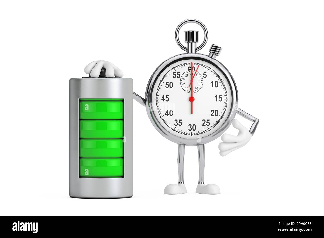 Modern Stopwatch Cartoon Person Character Mascot with Abstract Charging ...
