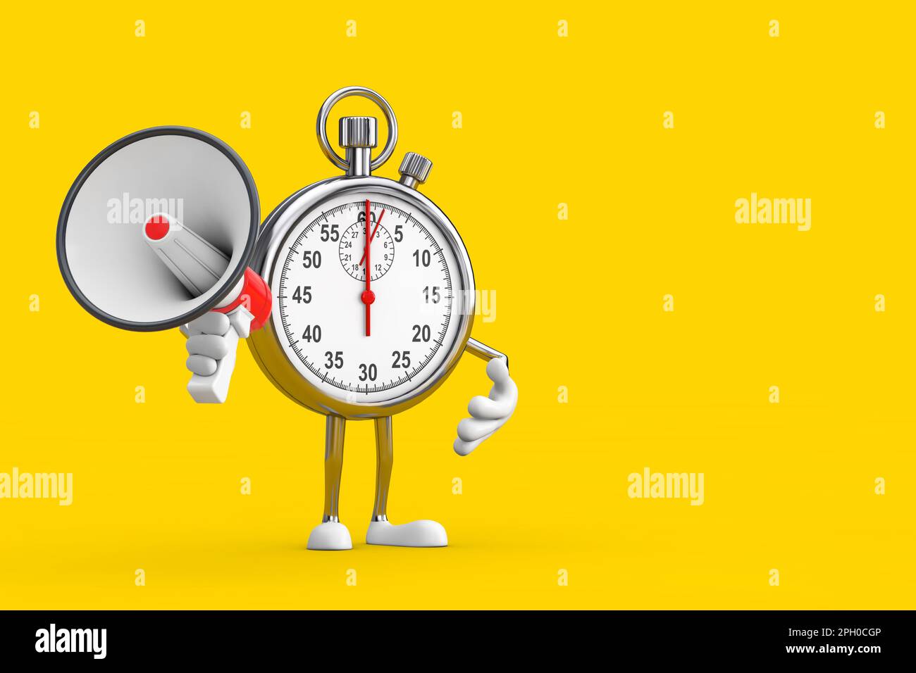 Modern Stopwatch Cartoon Person Character Mascot with Red Retro ...