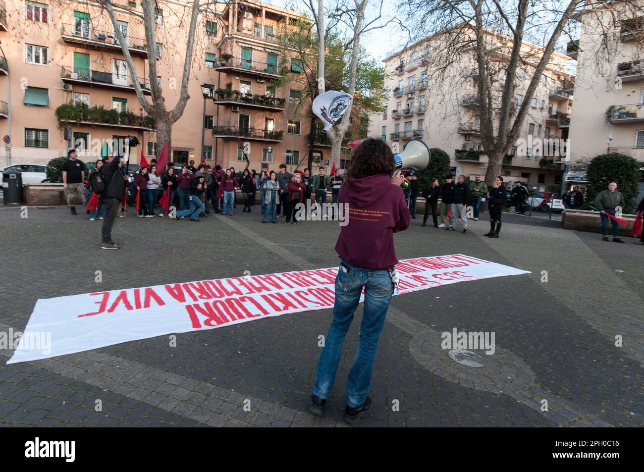 Rome, Italy, Italy. 24th Mar, 2023. The Communist Front in memory of ...