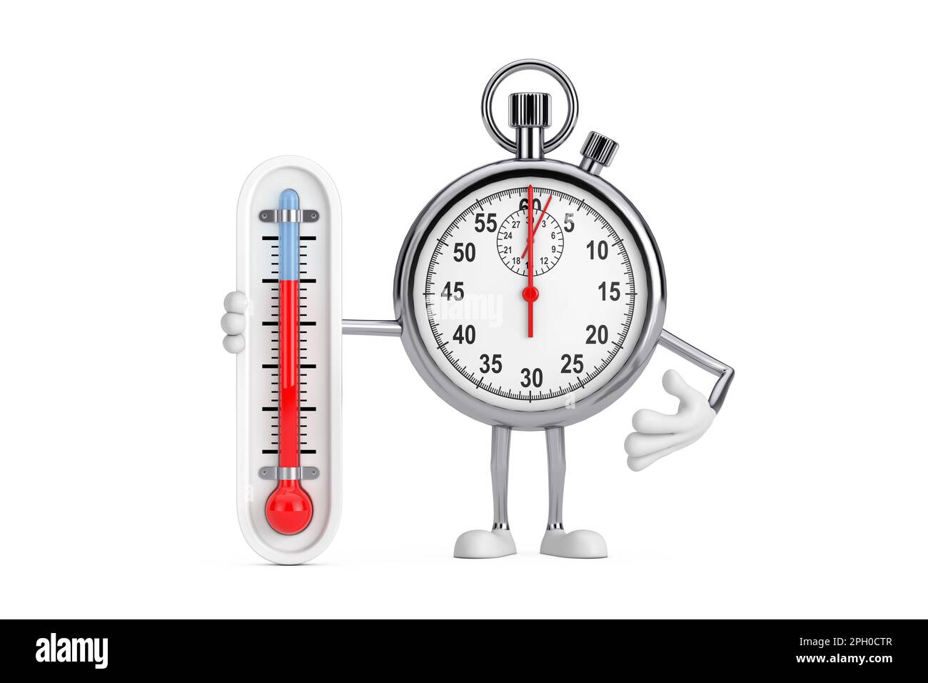 Modern Stopwatch Cartoon Person Character Mascot with Outdoor ...