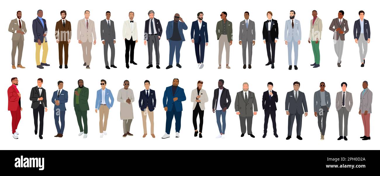 Business men different vector isolated on white Stock Vector Image ...