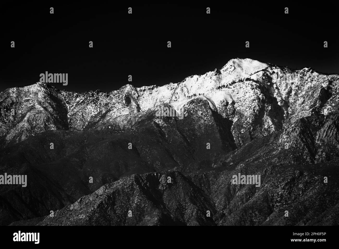 Black and White artistic photos of the Santa Rosa Mountains in ...
