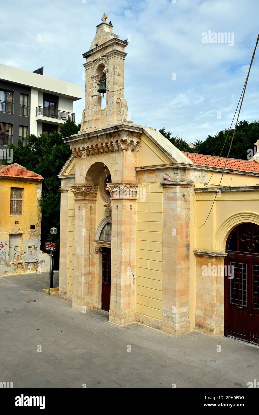 Greece, Crete, old Saint Minas Church in the capital of Crete Island ...