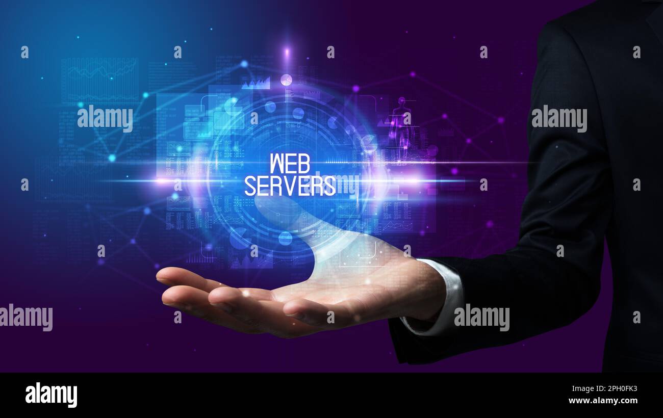 Man hand holding digital technology concept Stock Photo - Alamy