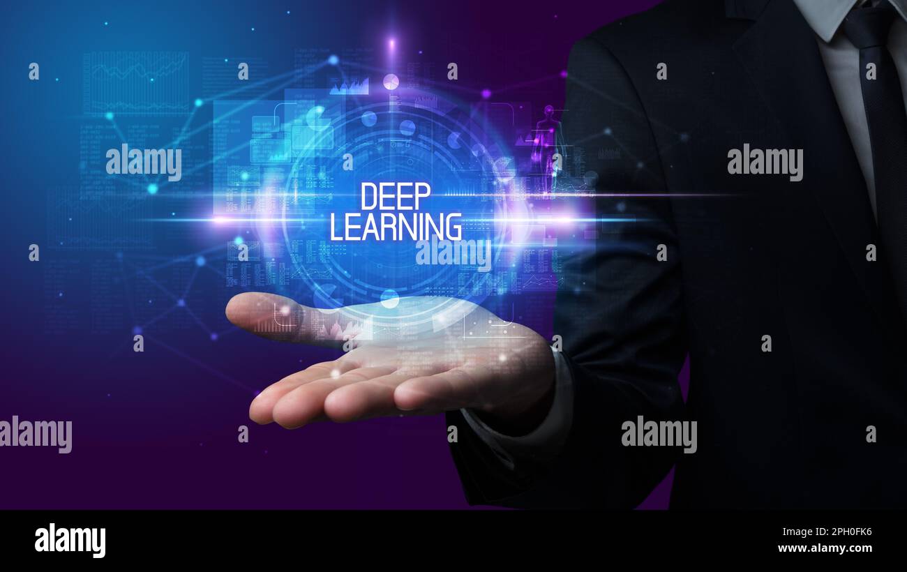 Man hand holding digital technology concept Stock Photo - Alamy