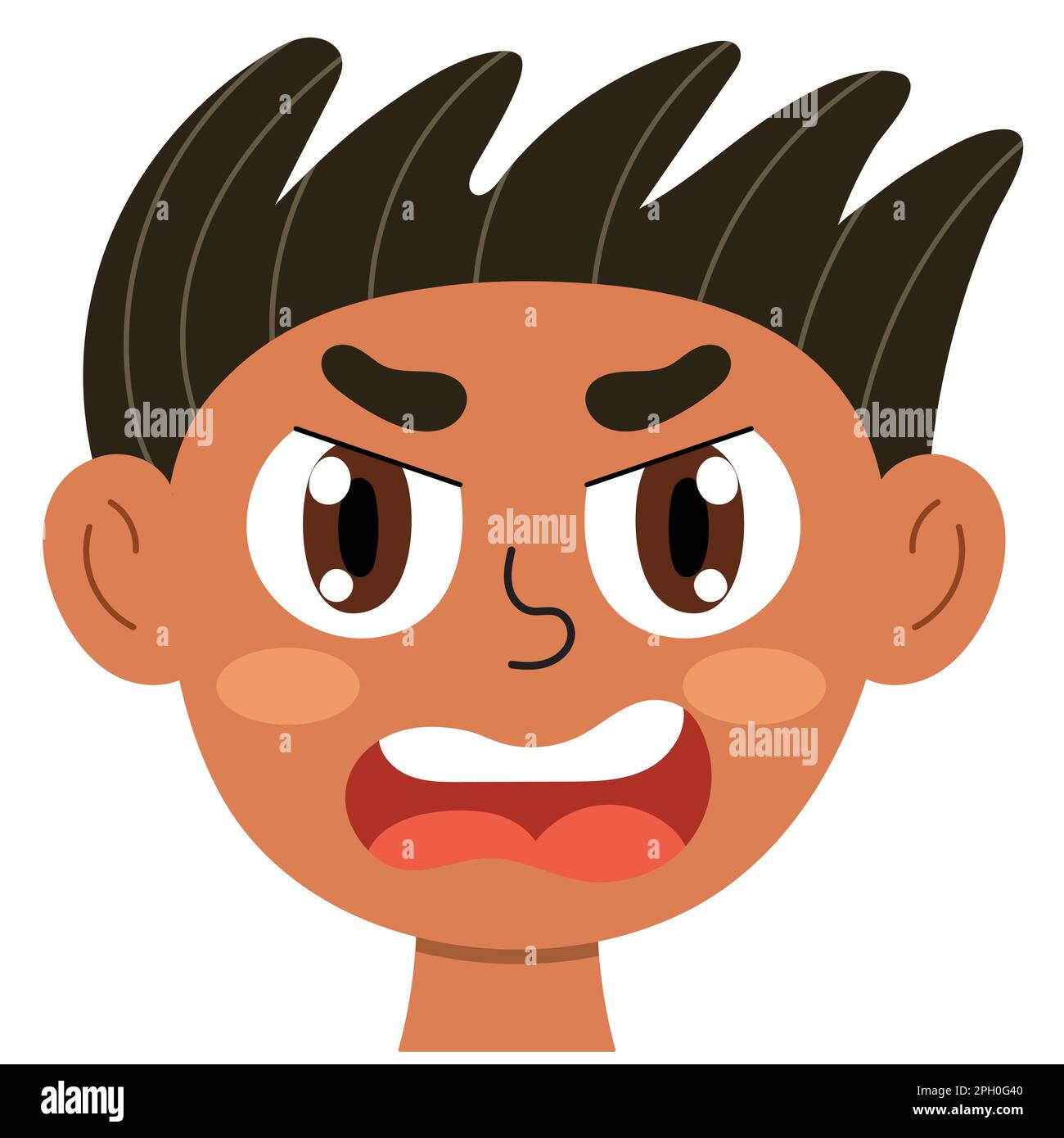 Angry boy face. Little annoyed kid clipart. Mad emotion Stock Vector ... Angry boy face. Little annoyed kid clipart. Mad emotion Stock Vector ...