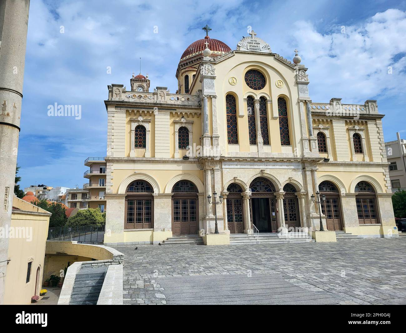 Iraklio, Greece - the capital of Crete Island, Agios-Minas-Cathedral ...
