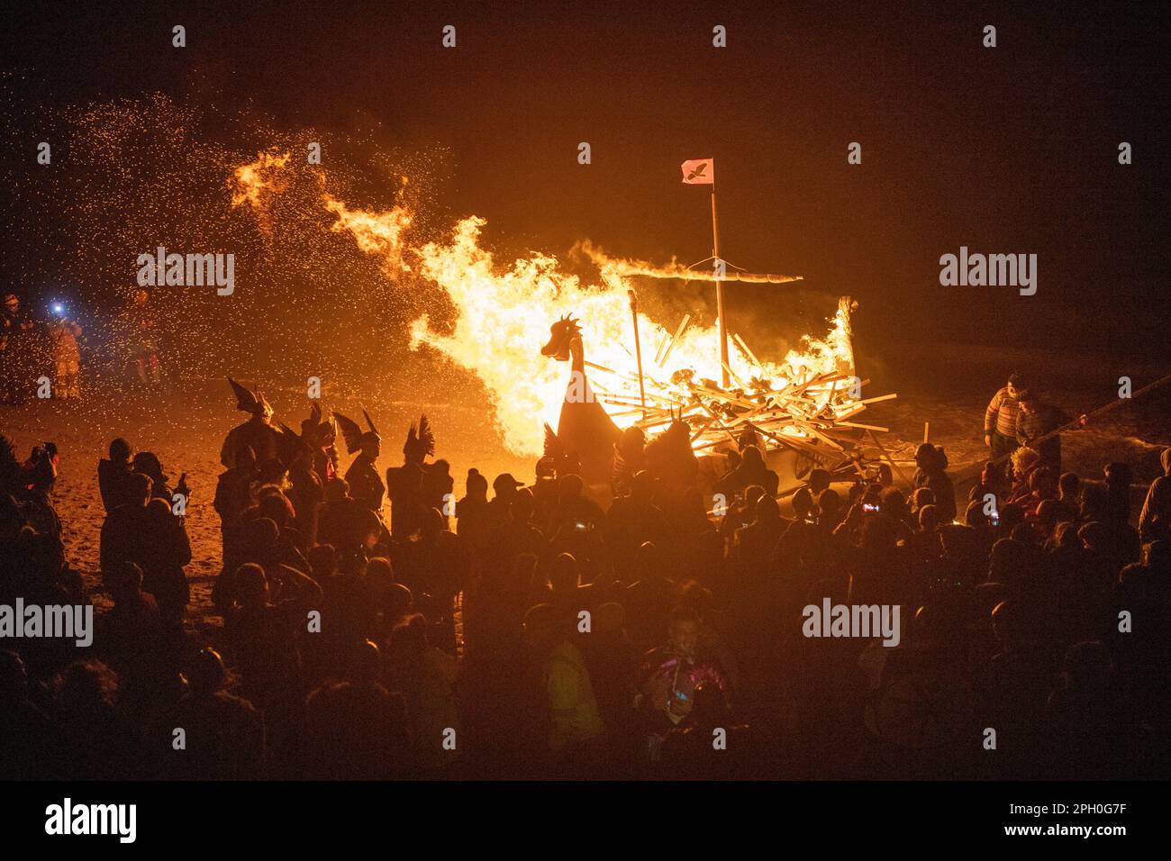 Bigton, Shetland, UK, 24th March 2023, South Mainland Up Helly Aa the ...